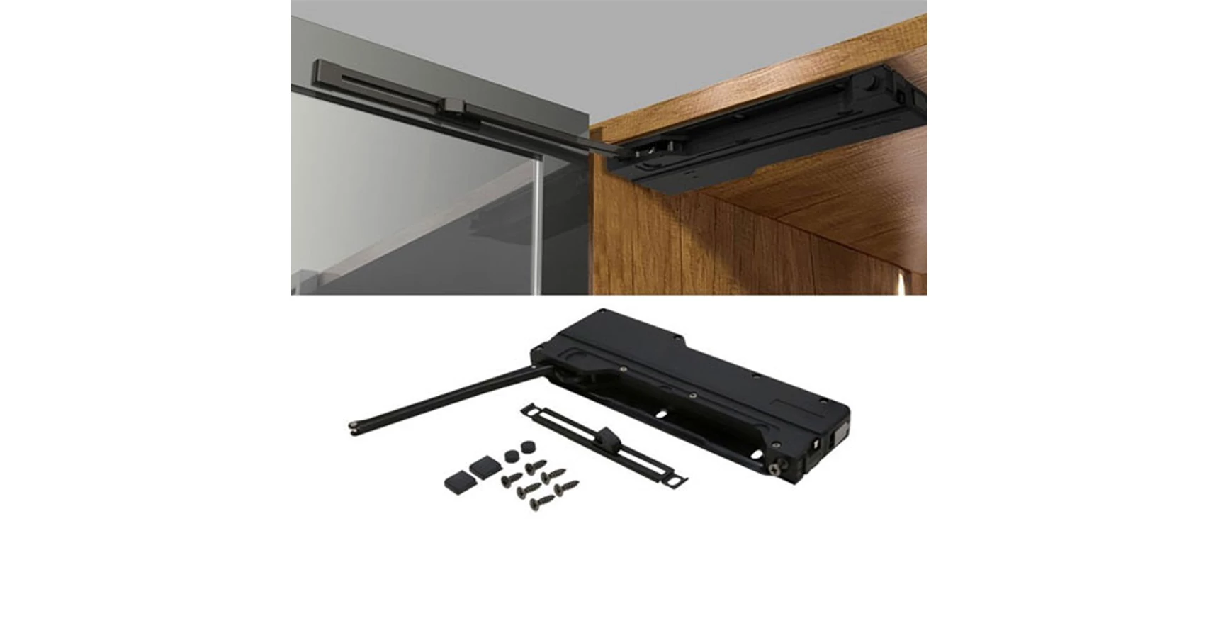 Ajtónyitó vasalat Home Box One Touch 20Kg-25Kg-ig Fekete - Bútorkellék.Eu