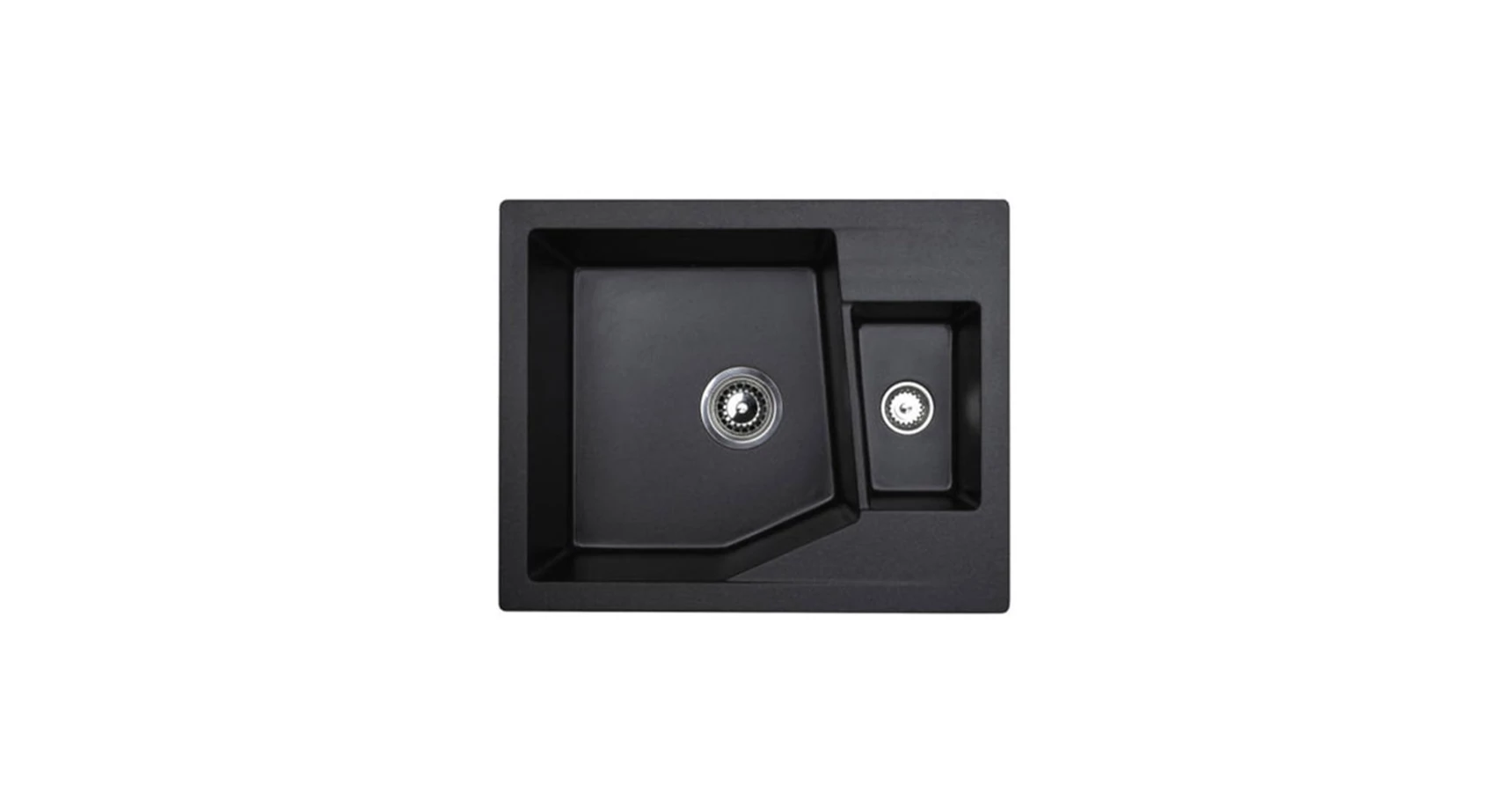 Linea M 1.5 D XGranit Fekete mosogató 620x500/ 190/130mm 192041 ...