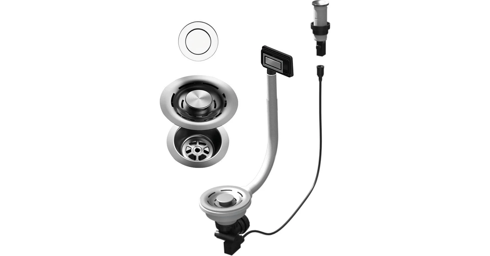 ELLECI - FLOW PRO ( PUSH-CONTROL OPEN UP ELEMENT) automata dugókiemelő inox - Bútorkellék.Eu