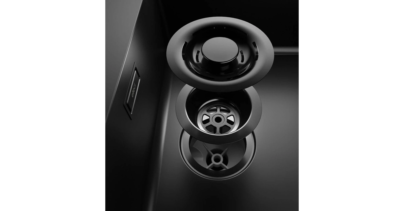 ELLECI - FLOW-PRO szűrőkészlet 3,5 túlfolyó készlettel együtt fekete - Bútorkellék.Eu