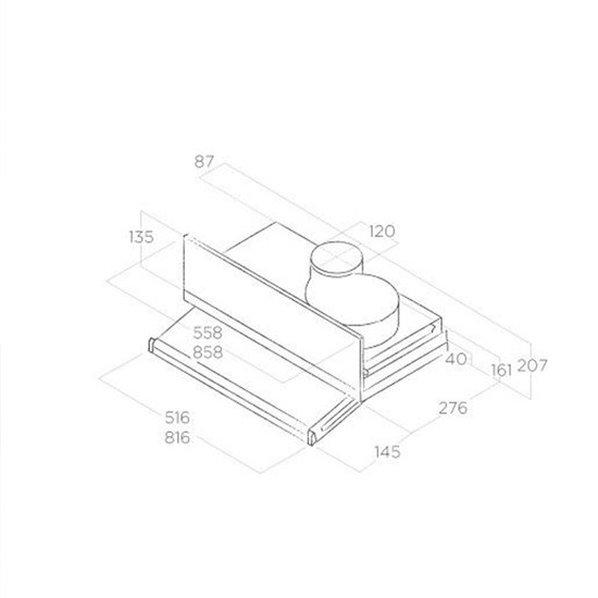 ELICA CIAK LUX GR/A/L/56 beépíthető páraelszívó, 56 cm, LED, D ...