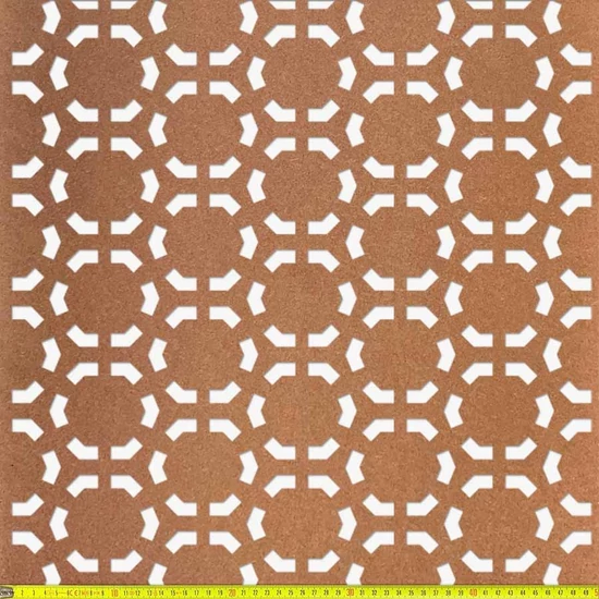 Perforált lemez natur MDF4 CELL perforációval 1520x850x4mm - Bútorkellék.Eu